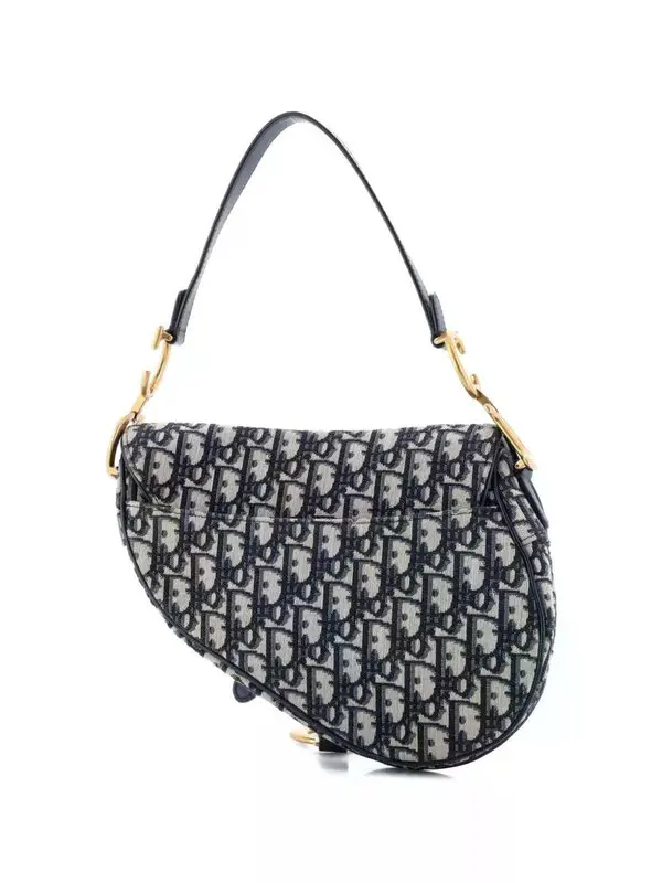 Dior Saddle Handbag Oblique Canvas Medium Shoulder Bag - Blue