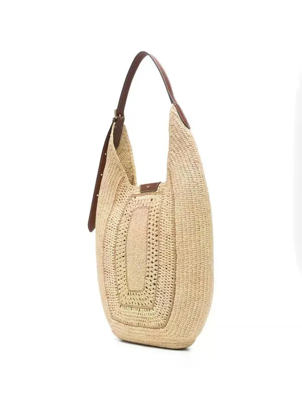 ANYA HINDMARCH Raffia Shoulder Bag With Bow Detail