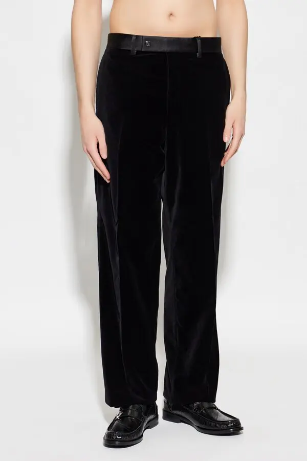 Fendi Straight-leg Velour Trousers