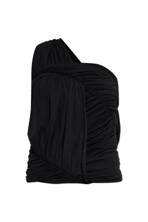 Rick Owens Draped Asymmetrical Top - Black