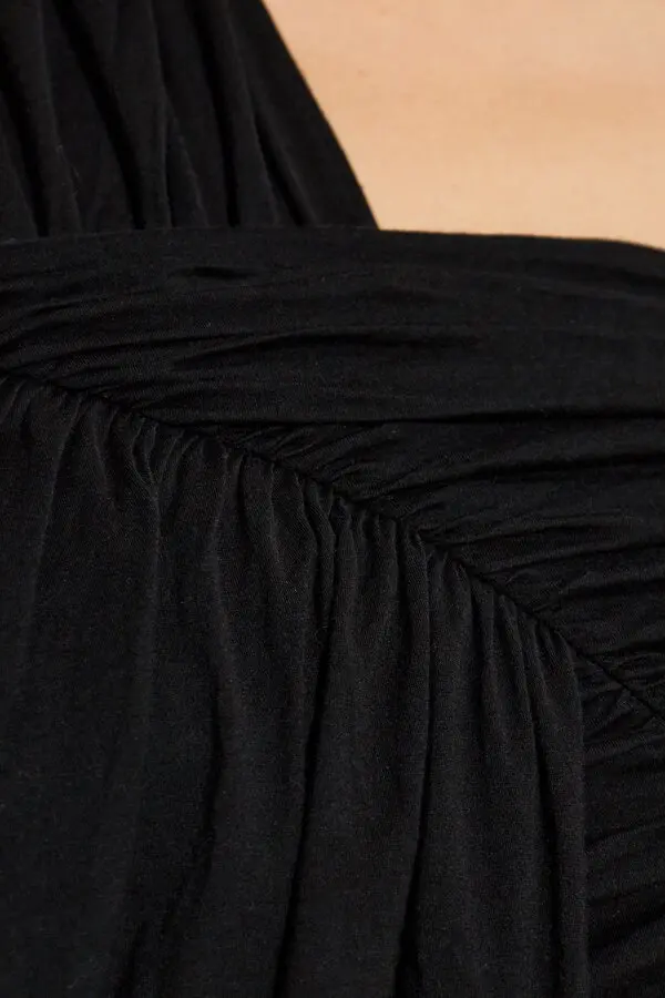 Rick Owens Draped Asymmetrical Top - Black