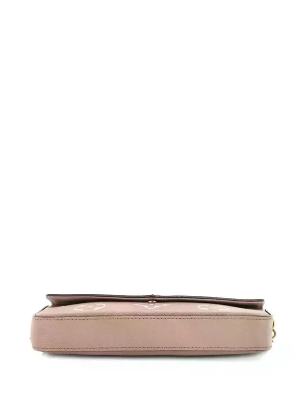 LOUIS VUITTON Felicie Pochette Bicolor Monogram Empreinte Giant Crossbody Bag - Neutrals