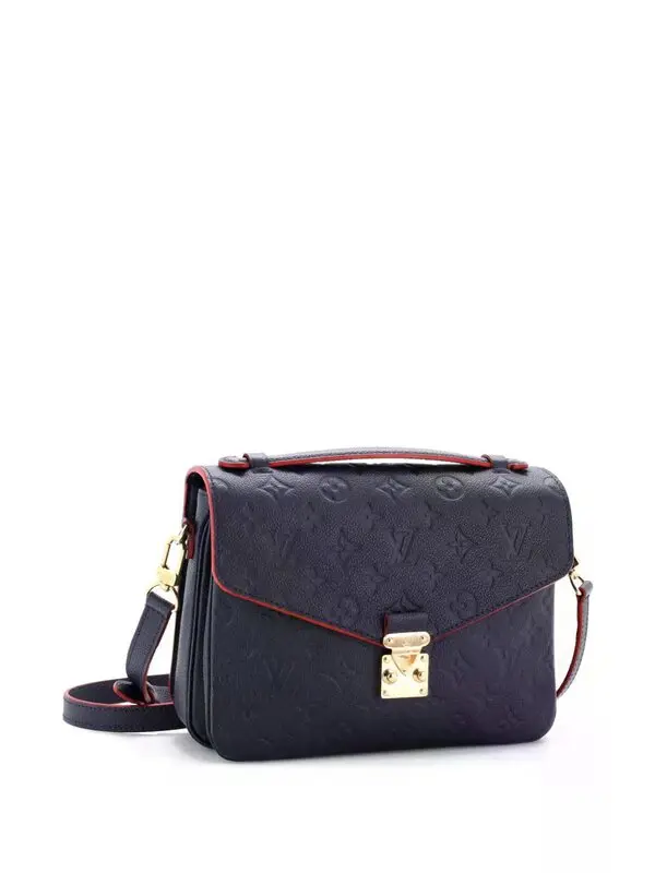 LOUIS VUITTON Pochette Metis Monogram Empreinte Leather Crossbody Bag - Blue