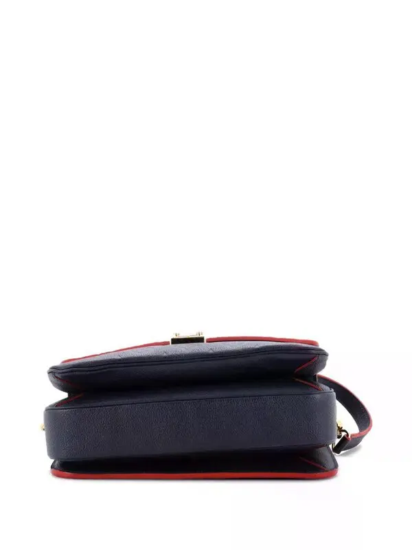 LOUIS VUITTON Pochette Metis Monogram Empreinte Leather Crossbody Bag - Blue