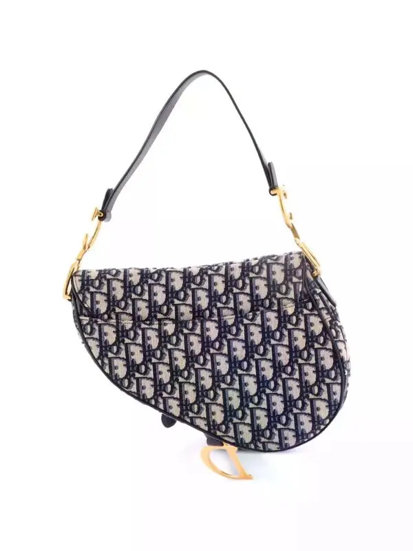 Dior Saddle Handbag Oblique Canvas Medium - Blue
