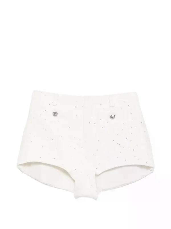 Alessandra Rich Embellished-button Mini Shorts