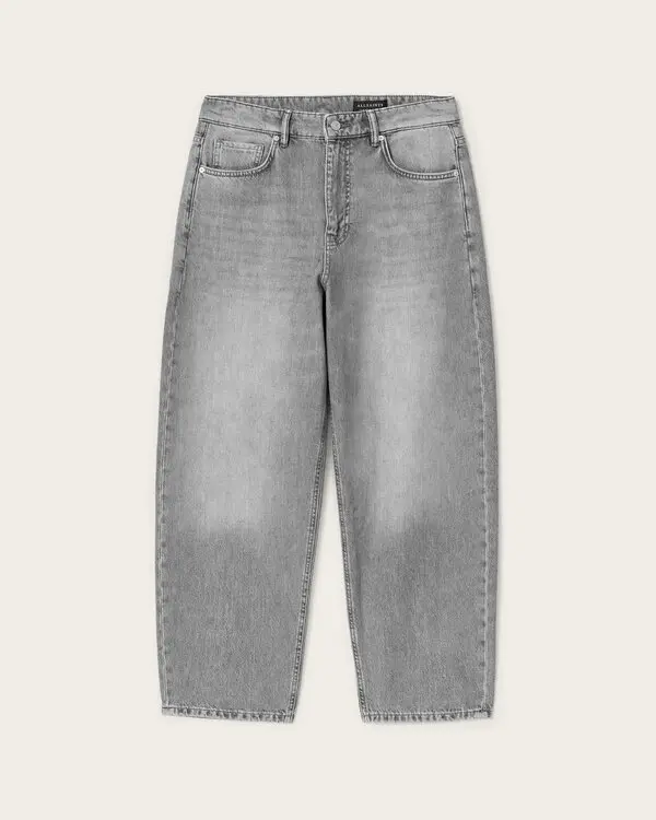 ALLSAINTS Curve Barrel Leg Denim Jeans - Grey