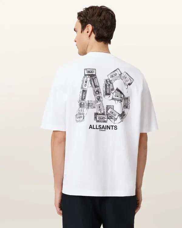ALLSAINTS Mixtape Oversized Graphic T-shirt - White