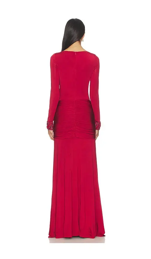 PatBO Intensity Jersey Long Sleeve Gown