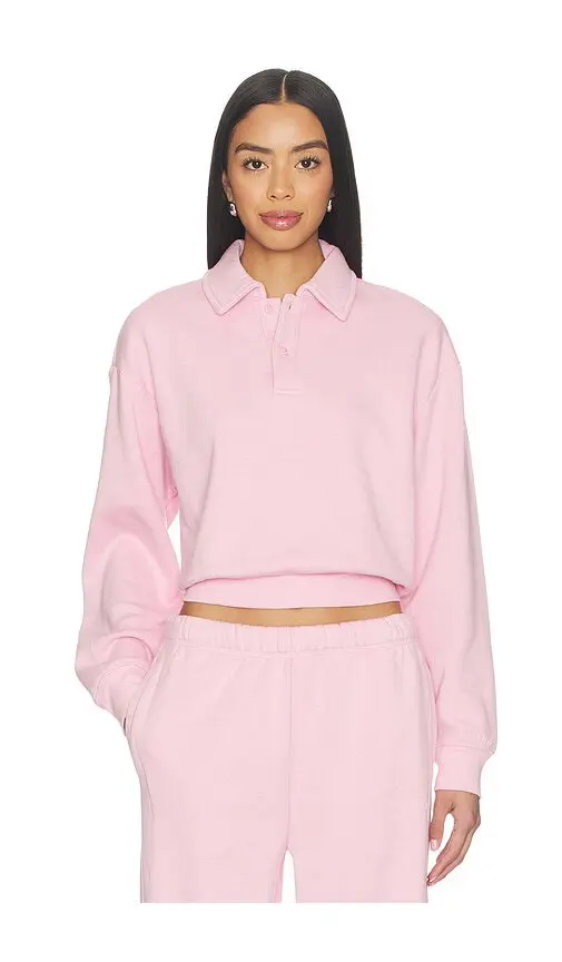 SKIMS Cotton Fleece Polo Sweatshirt - Halite