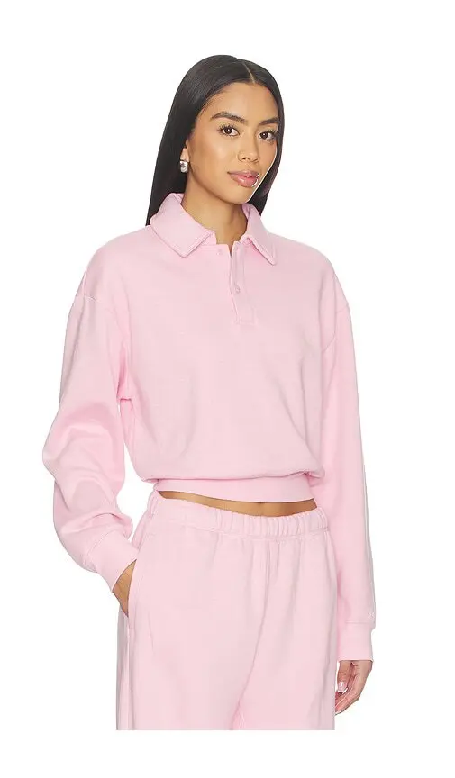 SKIMS Cotton Fleece Polo Sweatshirt - Halite