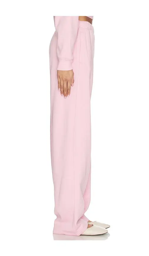 SKIMS Cotton Fleece Classic Straight Leg Pant In Pink - Halite