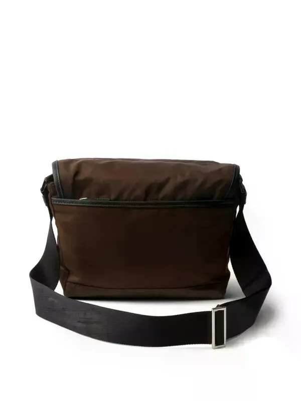 Prada Logo-plaque Shoulder Bag - Brown