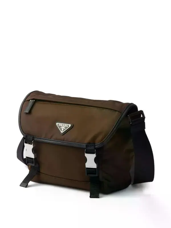 Prada Logo-plaque Shoulder Bag - Brown