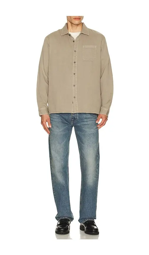 Rails Owens Long Sleeve Shirt In Taupe - Desert Path