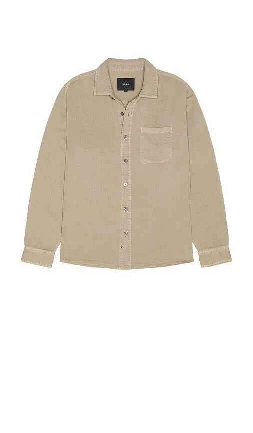 Rails Owens Long Sleeve Shirt In Taupe - Desert Path