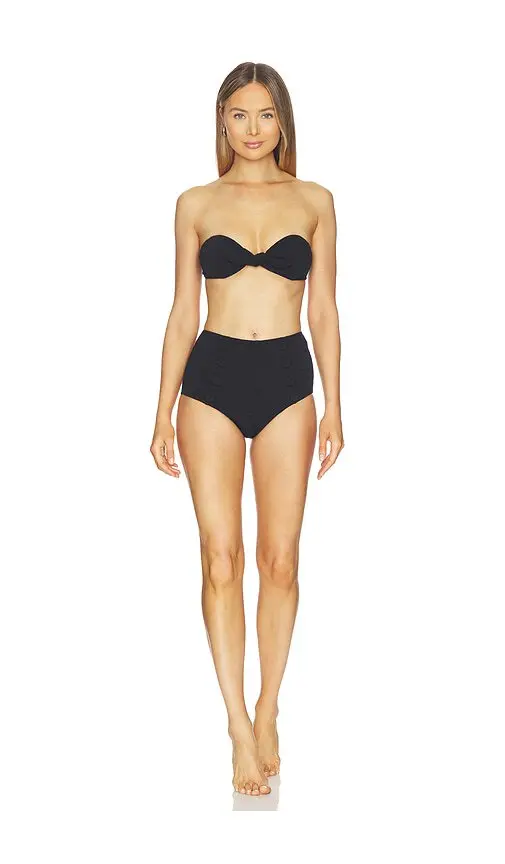 Lisa Marie Fernandez Poppy High Waist Bikini Set - Black