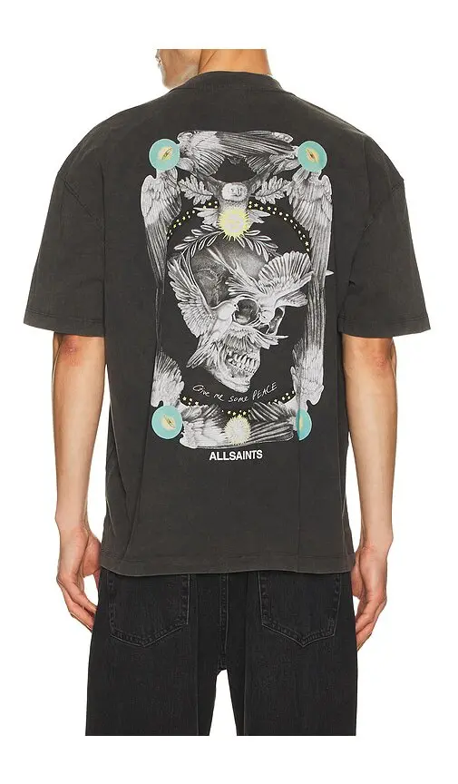 ALLSAINTS Mysteries Tee In Charcoal - Washed Black