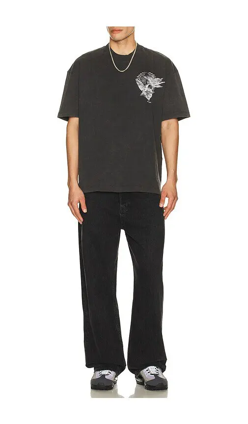 ALLSAINTS Mysteries Tee In Charcoal - Washed Black