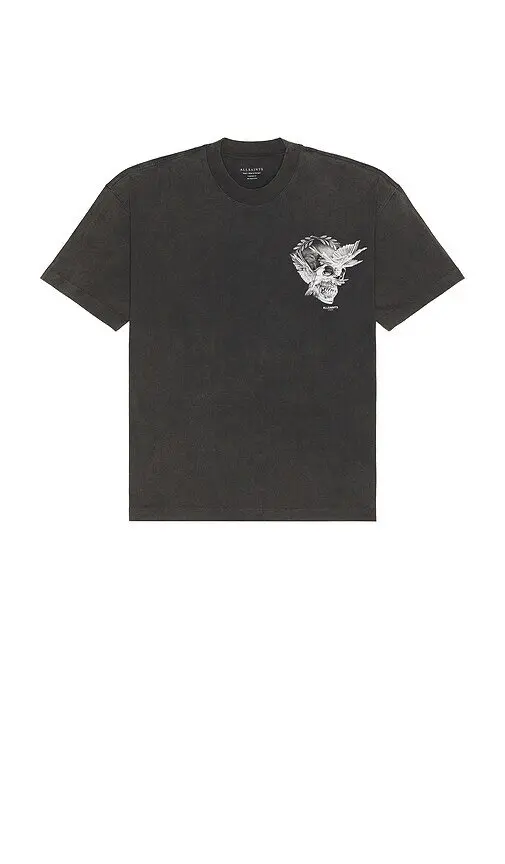 ALLSAINTS Mysteries Tee In Charcoal - Washed Black
