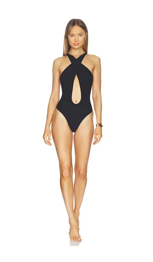 Lisa Marie Fernandez Pretzel Maillot One Piece - Black Crepe