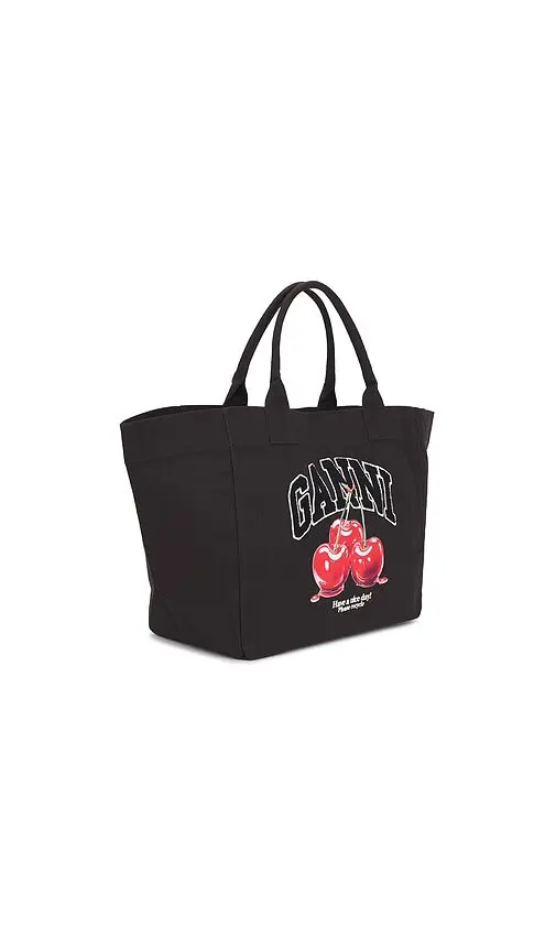 GANNI Shopper Xxl Cherry Printed Tote - Phantom