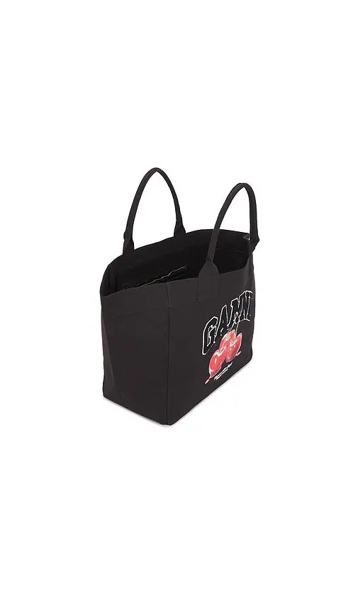 GANNI Shopper Xxl Cherry Printed Tote - Phantom