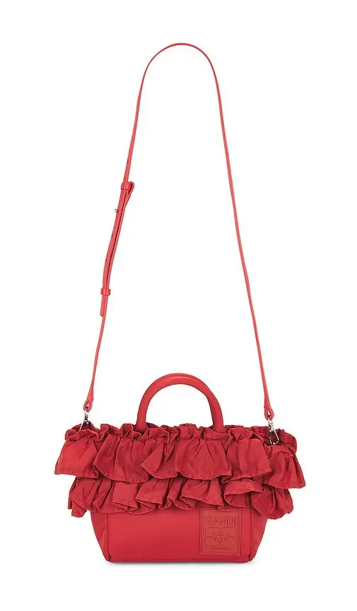 GANNI Mini Shopper Ruffle Bag