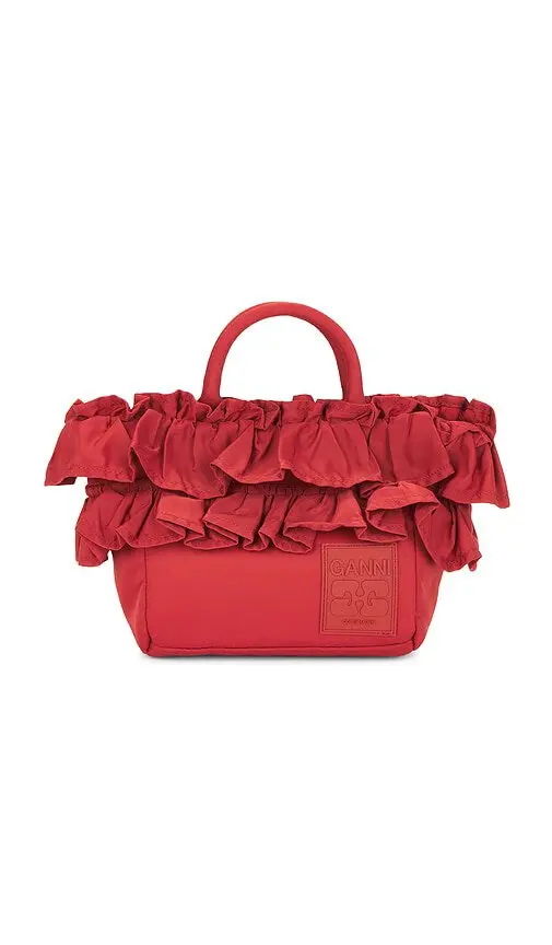 GANNI Mini Shopper Ruffle Bag
