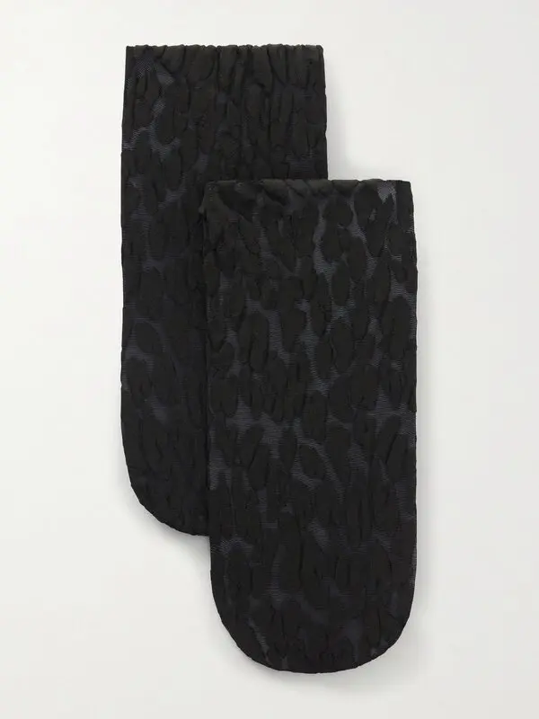 Wolford Josey 20 Denier Leopard-print Tights - Black