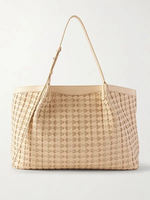 SERAPIAN Secret Large Woven Leather Tote