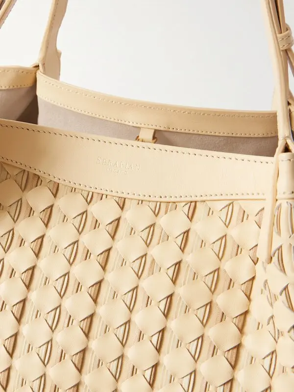 SERAPIAN Secret Large Woven Leather Tote