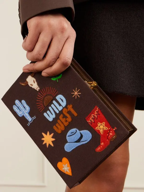 OLYMPIA LE-TAN Wild West Embroidered Clutch