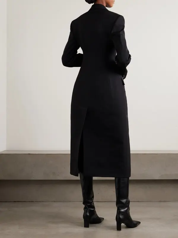 Stella McCartney Double-breasted Embroidered Wool-twill Coat