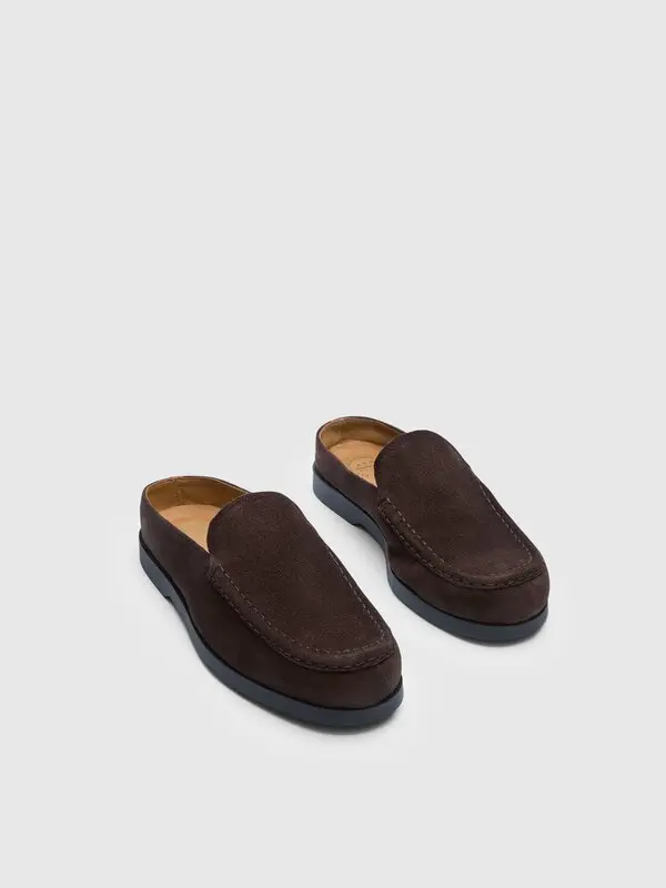 ATP ATELIER Tenno Suede Slip-ins - Walnut