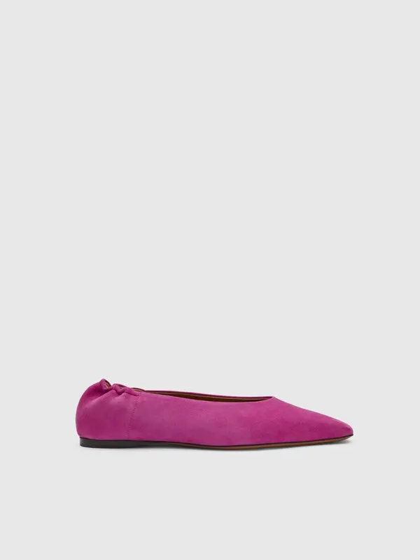 ATP ATELIER Moena Suede Ballerina Flats - Supernova