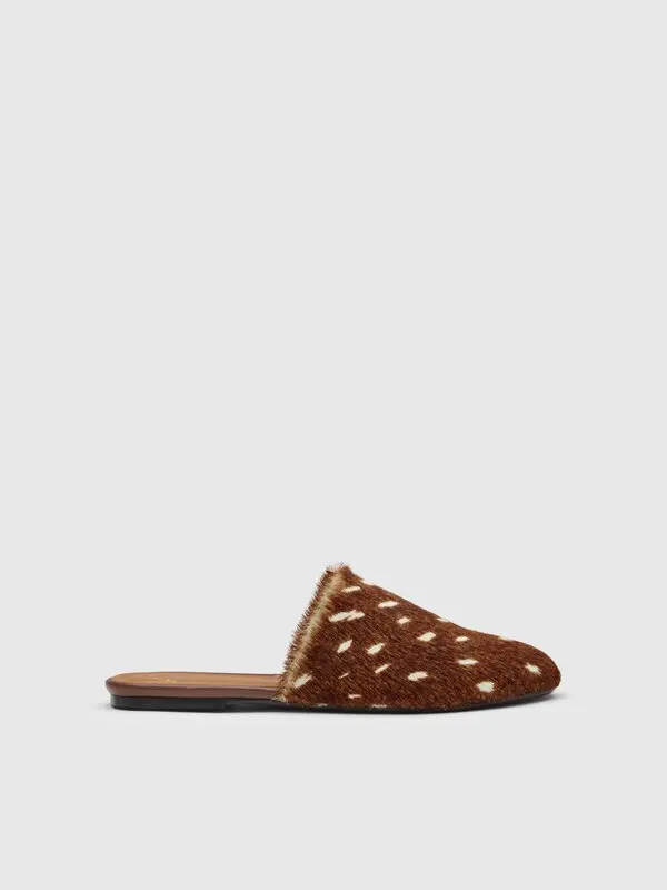 ATP ATELIER Forcola Printed Cerbiatto/nappa Slip-ins - Cannella