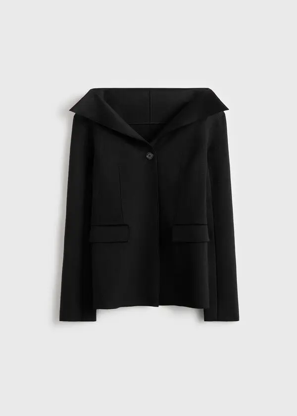 TOTEME Open Collar Wool Jacket