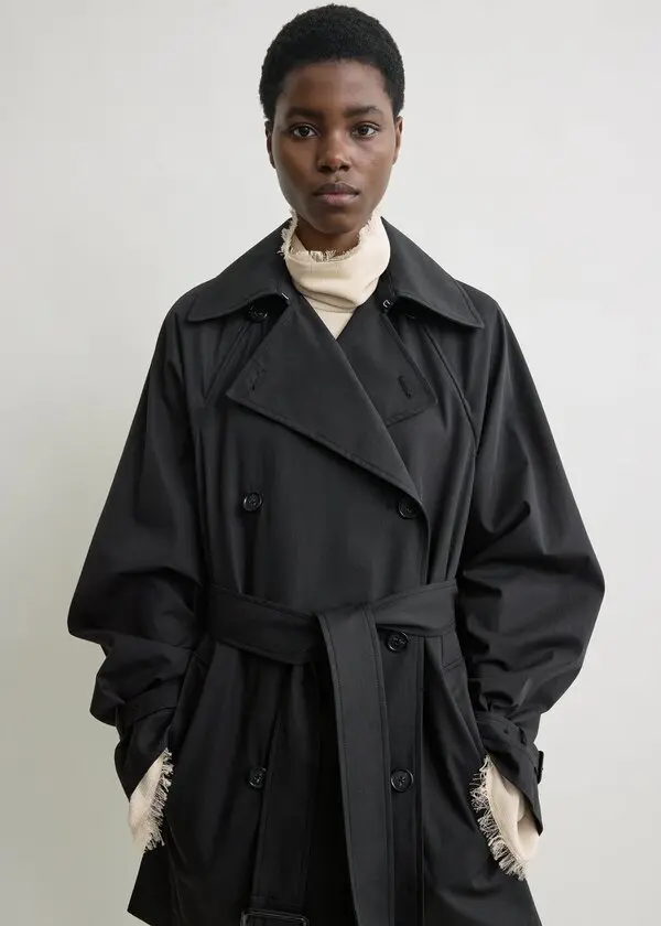 TOTEME Washed Cotton Trench - Washed Black