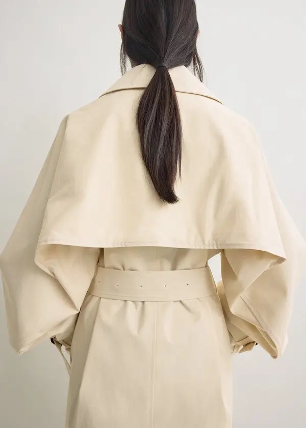 TOTEME Washed Cotton Trench - Stone