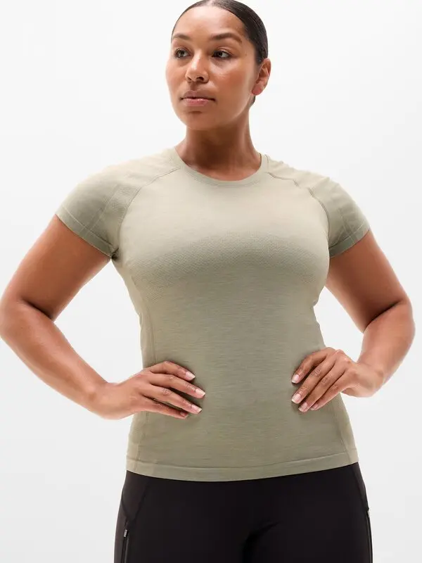 Athleta Momentum Flex Tee - Willow Heather