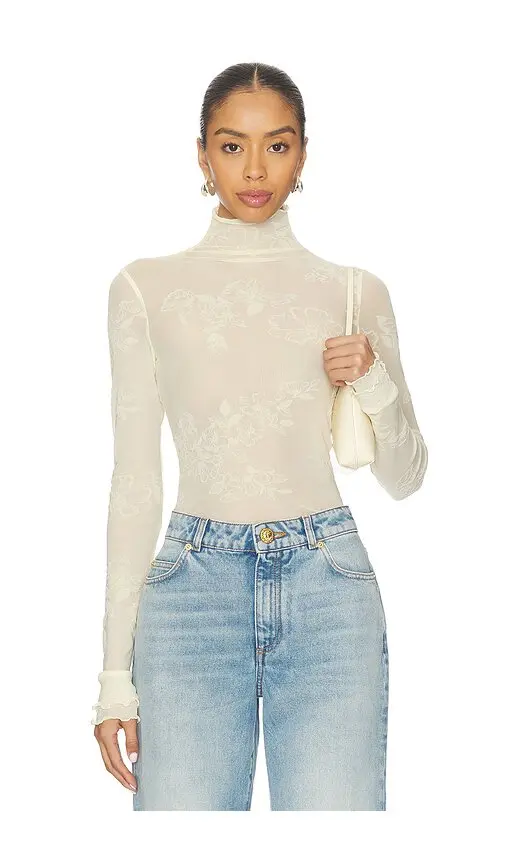 Free People You Decide Longsleeve With Floral Applique