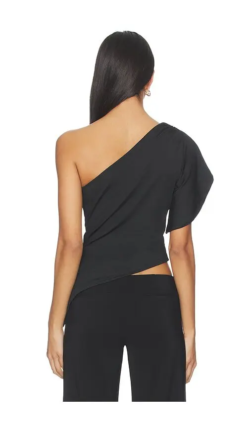 Superdown Marlene Asymmetrical One-shoulder Top - Black