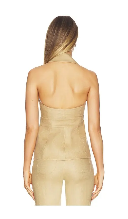 Alexis Micoli Halterneck Top With Front Flap Pockets
