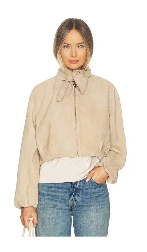 LAMARQUE Anita Cropped Suede Jacket