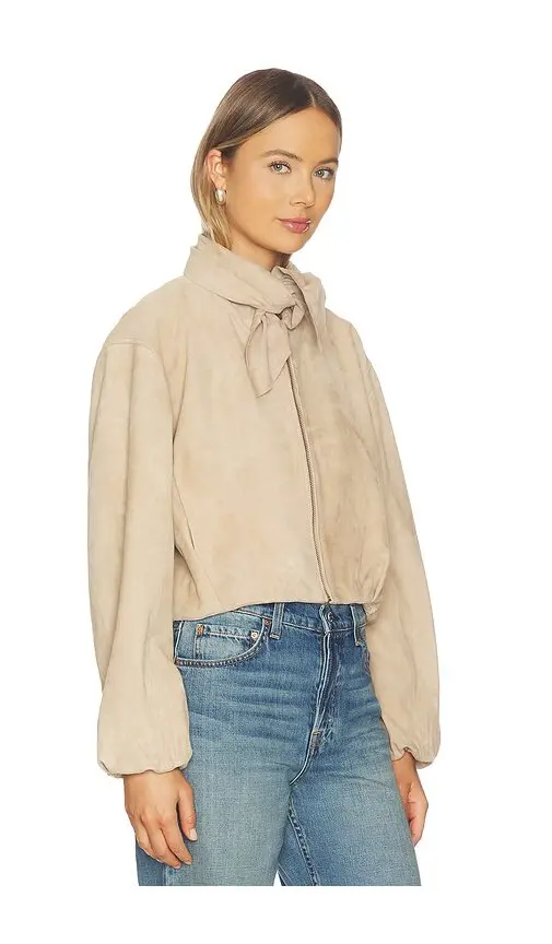 LAMARQUE Anita Cropped Suede Jacket