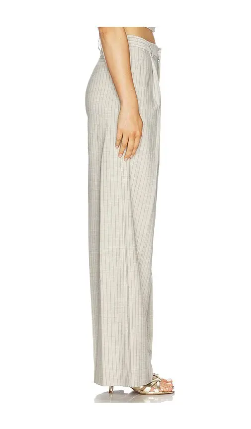 L'Agence Allanah Mid Rise Pleated Trousers