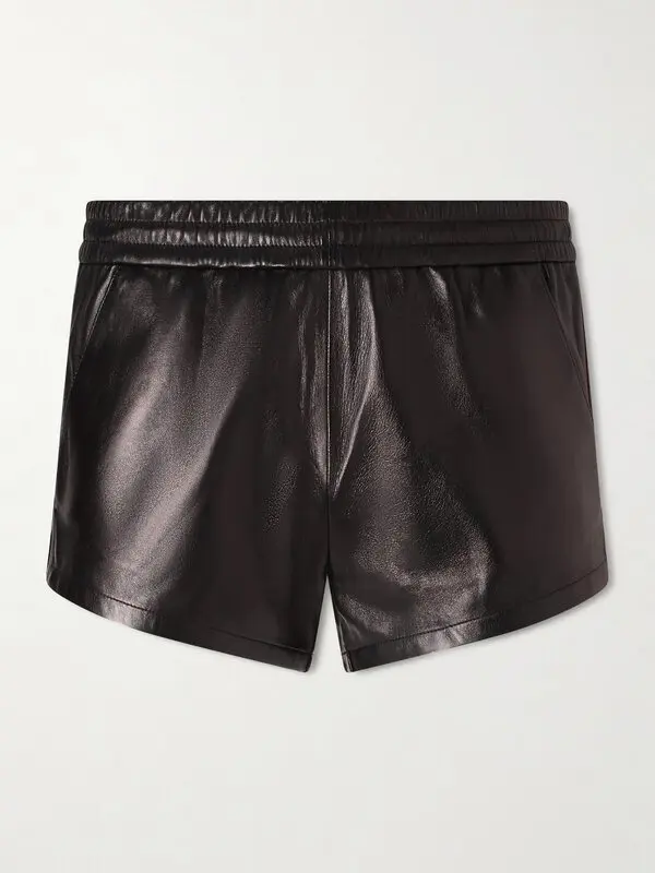 TOM FORD Slim-fit Leather Shorts