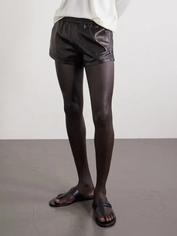 TOM FORD Slim-fit Leather Shorts