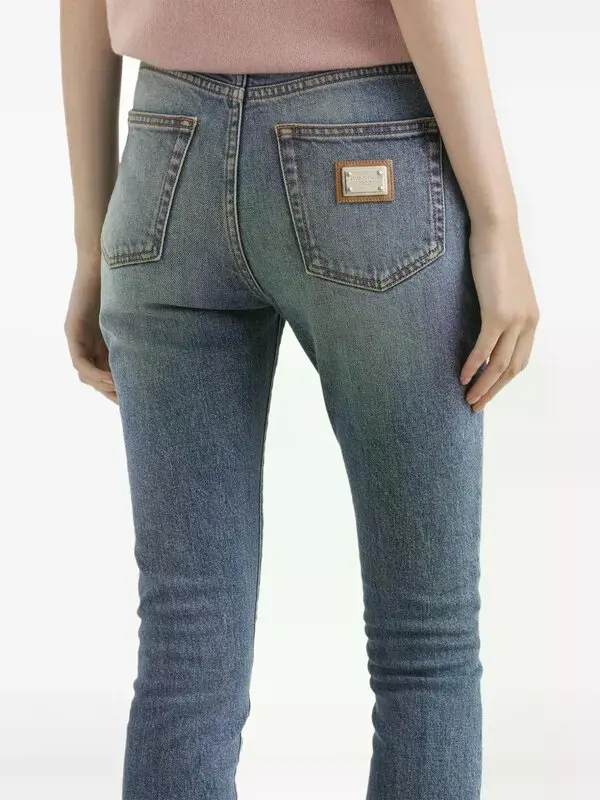 Dolce & Gabbana Logo-plaque Denim Jeans